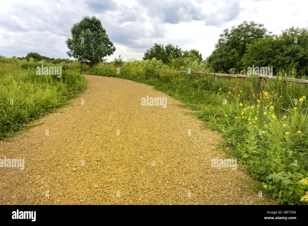 Track Across The Fields Stock Photo - Alamy