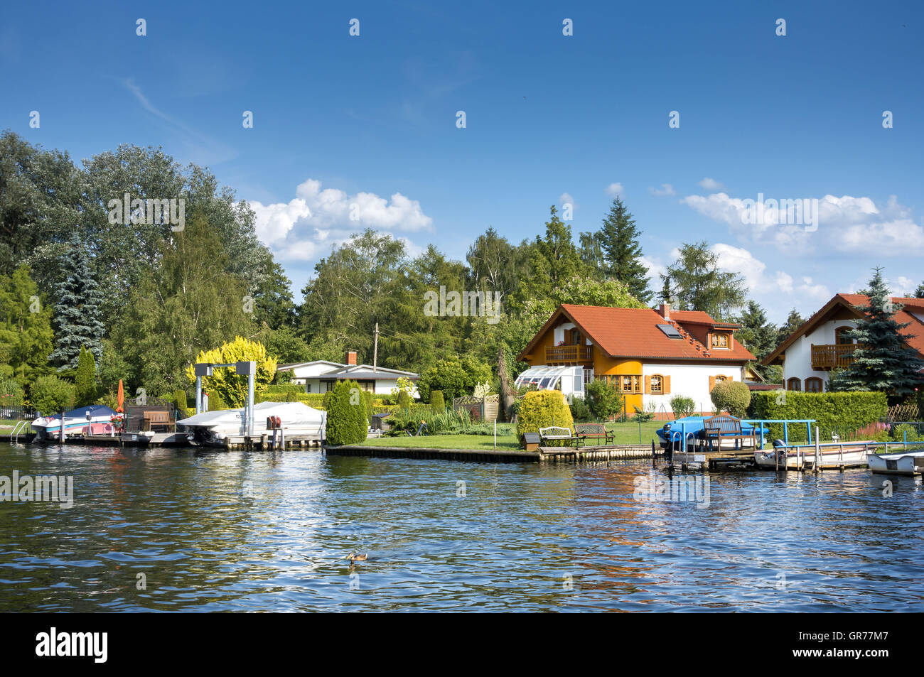 Living On The River Stock Photo - Alamy