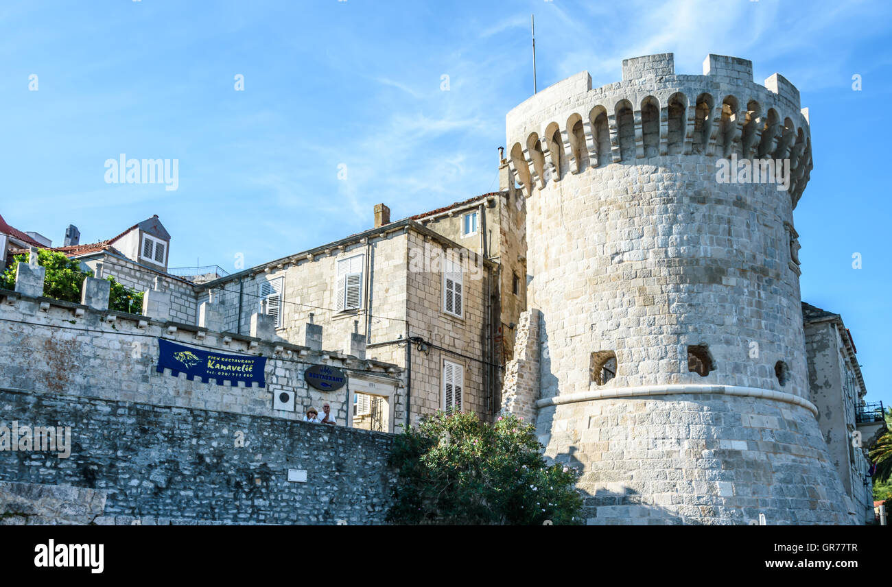 Medieval fort tower korcula hi-res stock photography and images - Alamy