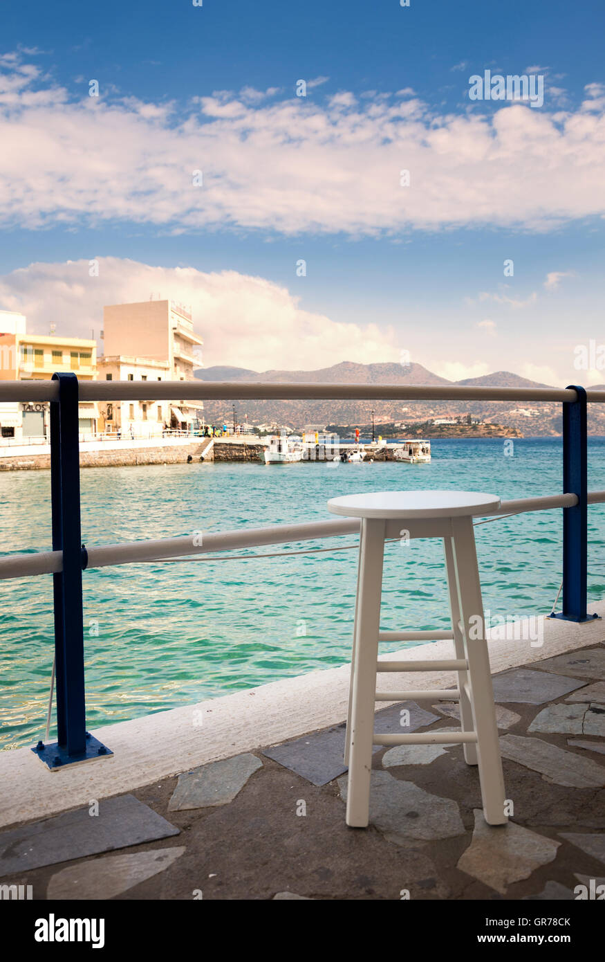 Stool At The Sea Stock Photo - Alamy