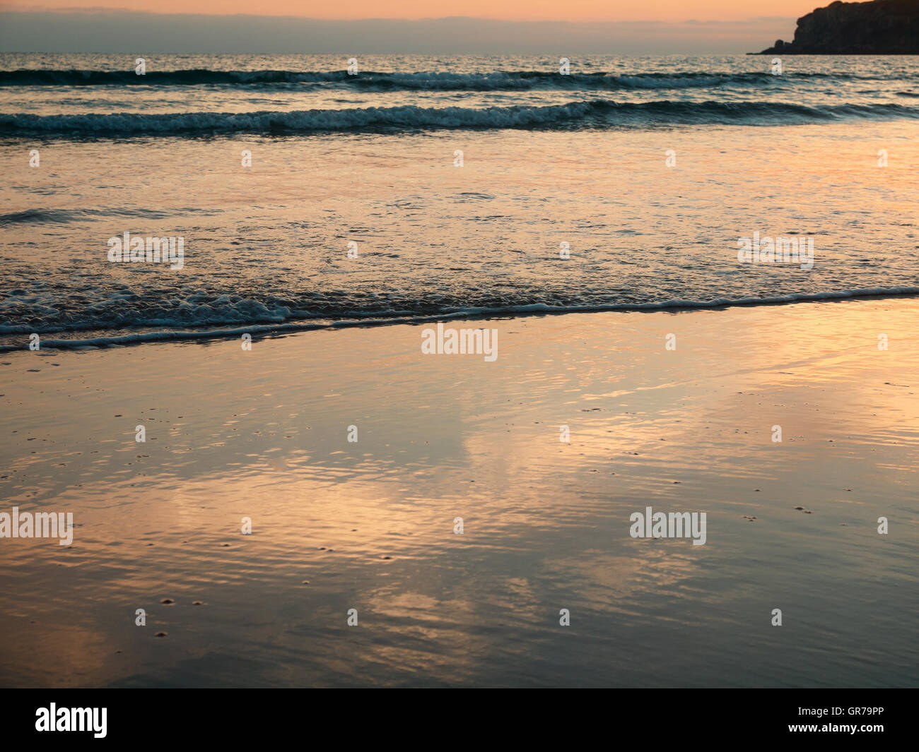 Tranquil Beach Scene, Sunset, Sunrise Stock Photo - Alamy