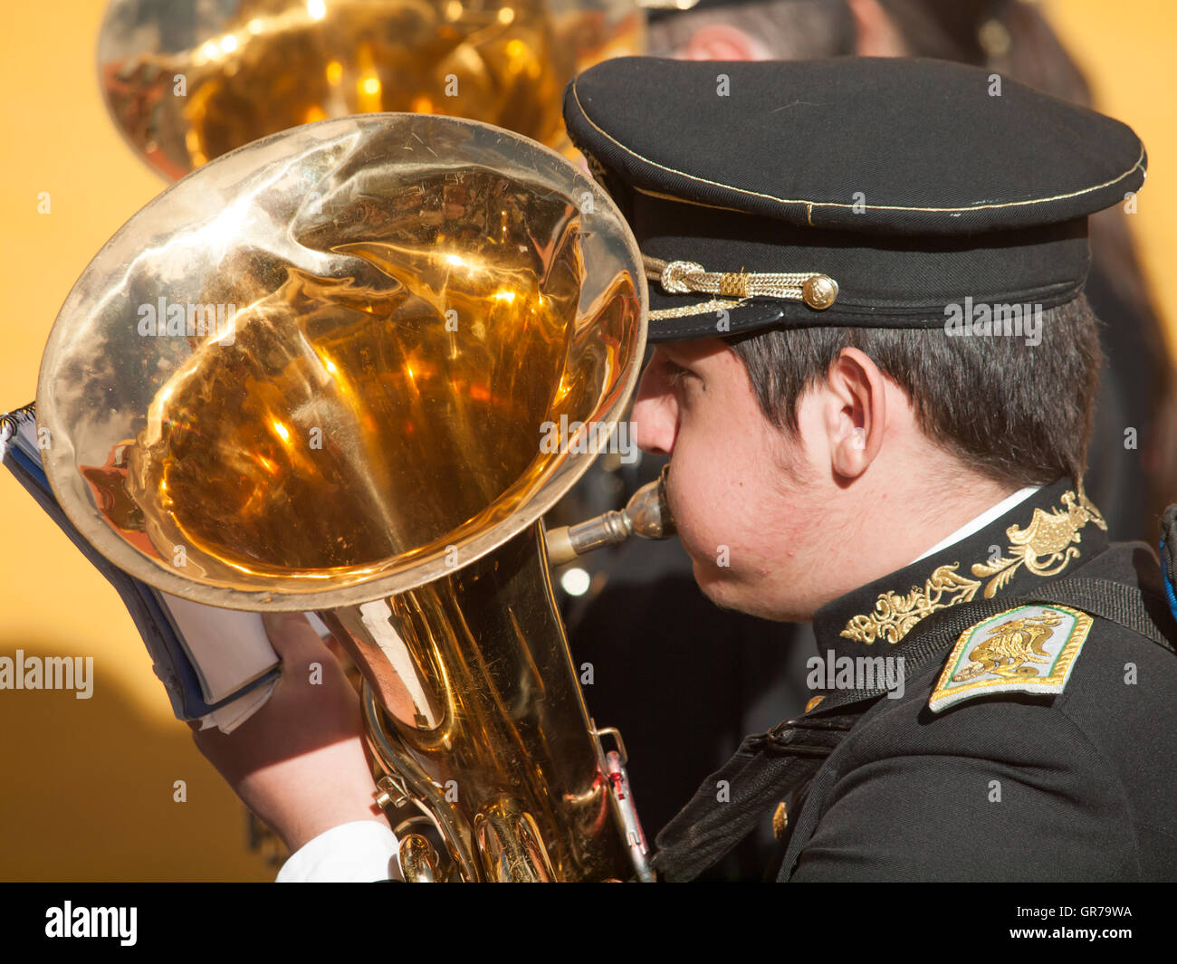 2016 trumpeter of a brass band hi-res stock photography and images - Alamy