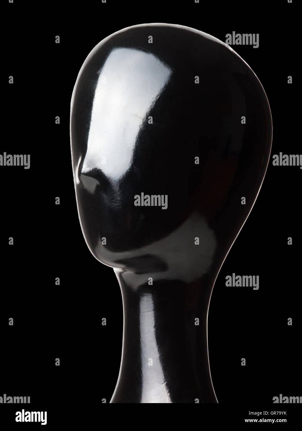 Minimalist Black Head Of A Display Dummy Stock Photo - Alamy