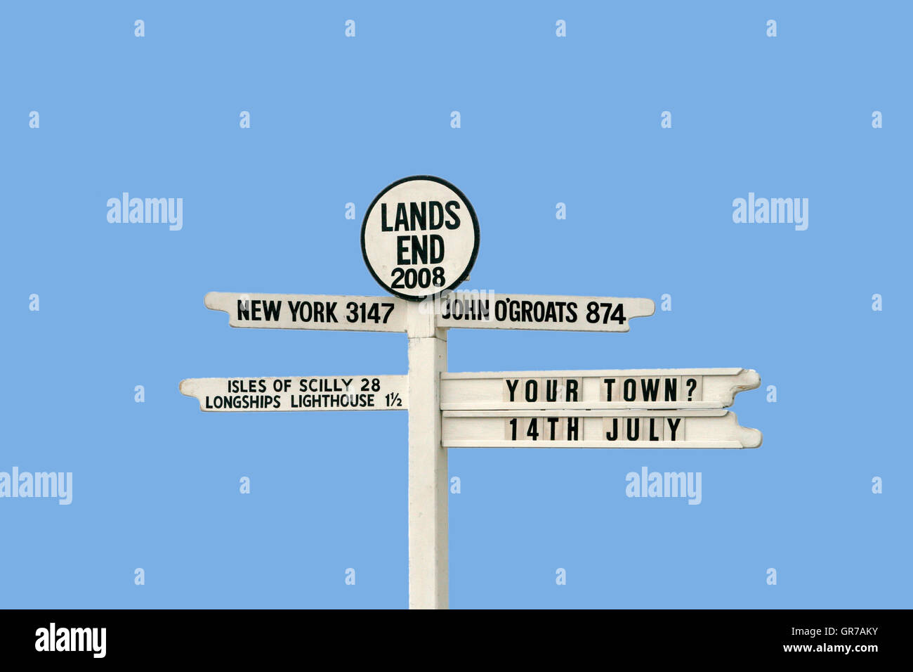 Land S End, Orientation Sign, Cornwall, England, Uk Stock Photo - Alamy