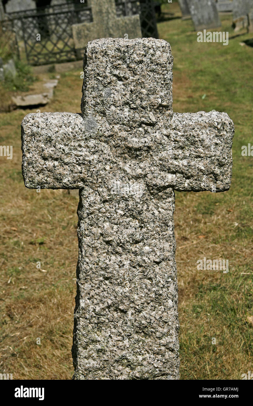 Maker, Maker Church With Gravestone Near Cawsand, Southeast Cornwall ...