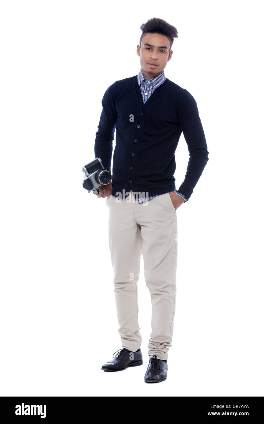 Photo cheerful old man Cut Out Stock Images & Pictures - Alamy