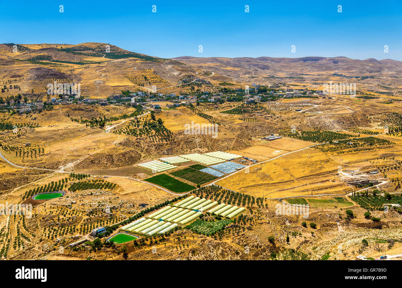 Jordanian landscape as seen from Al-Karak Stock Photo - Alamy