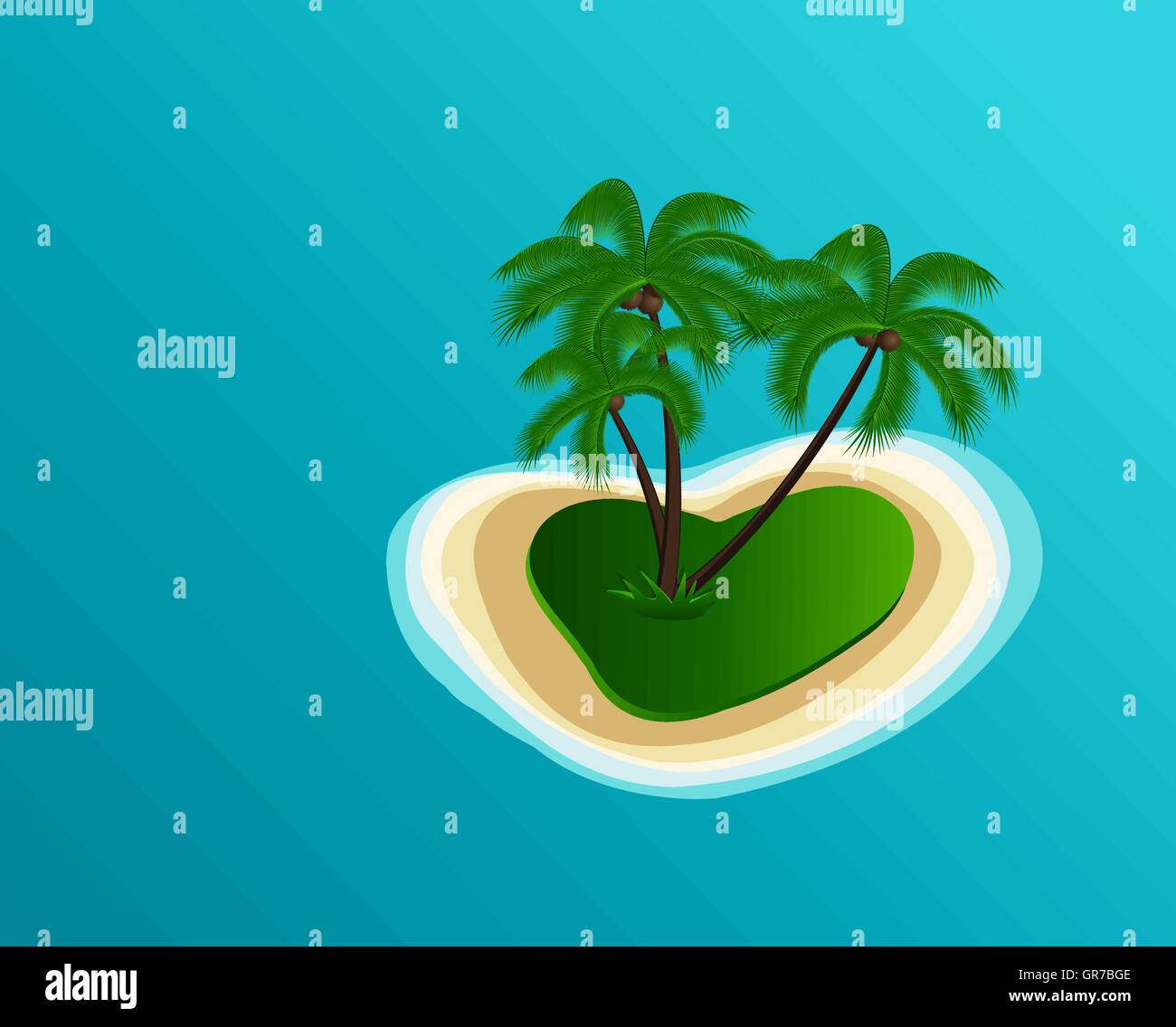 Vector Summer Island Stock Vector Image & Art - Alamy