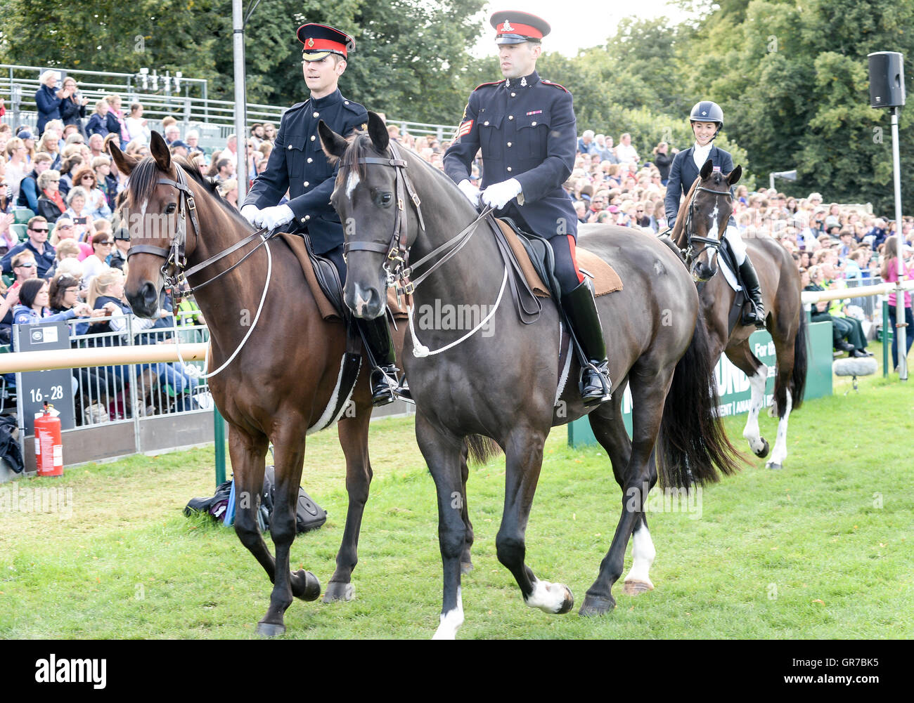 Olympic-level equestrian event with competing riders around the world ...