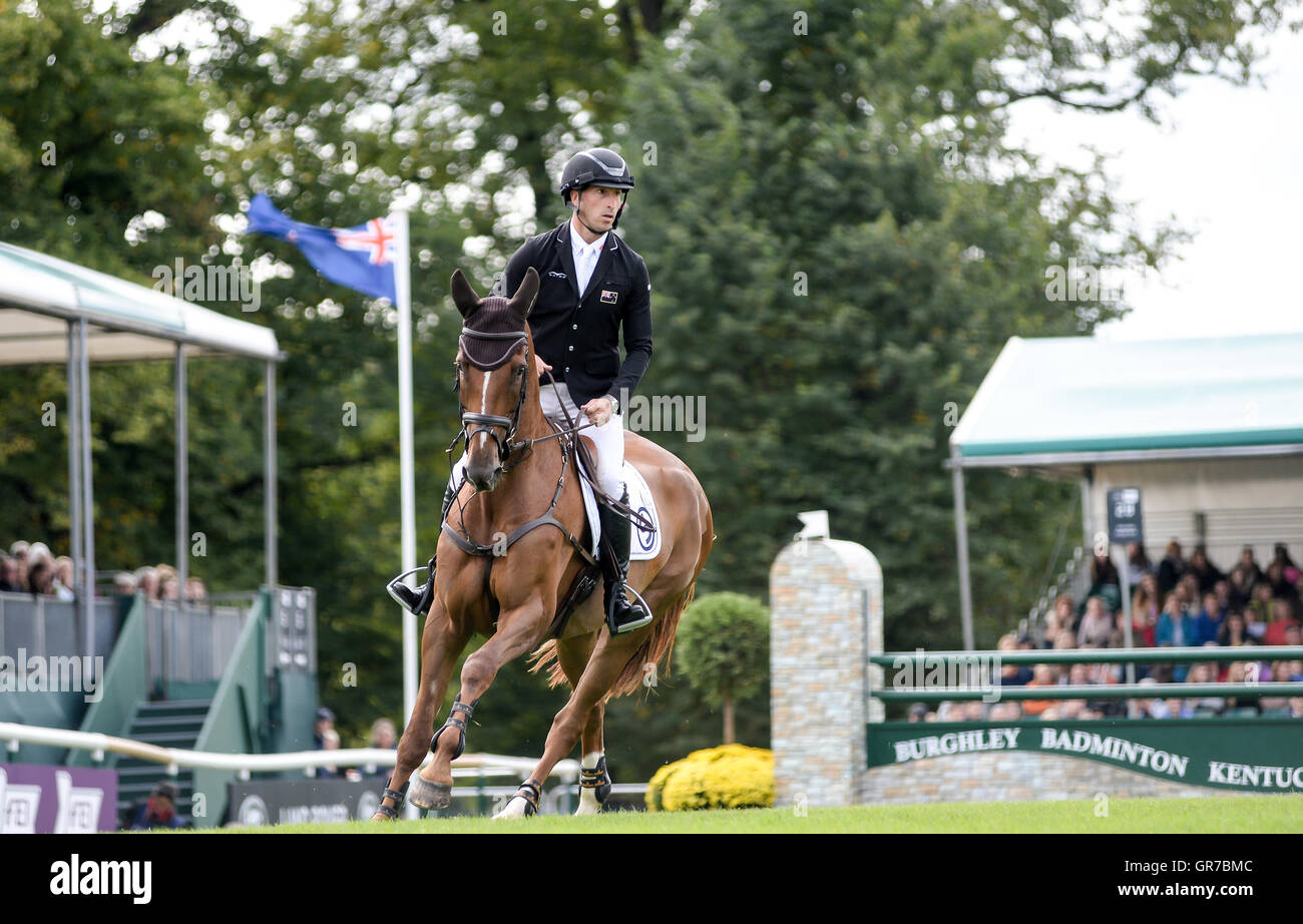Olympic-level equestrian event with competing riders around the world ...