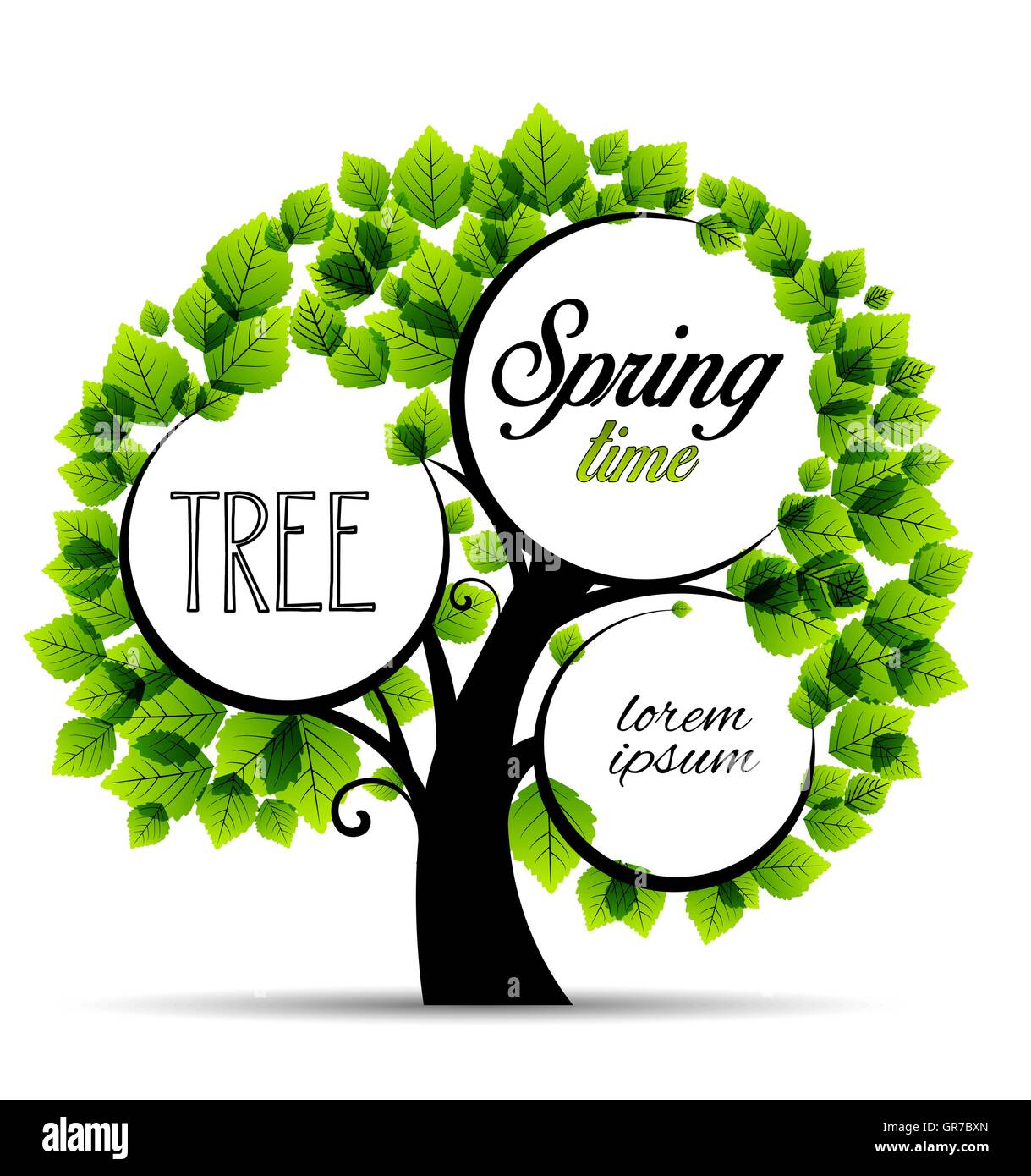 Vector green trees Stock Vector Image & Art - Alamy