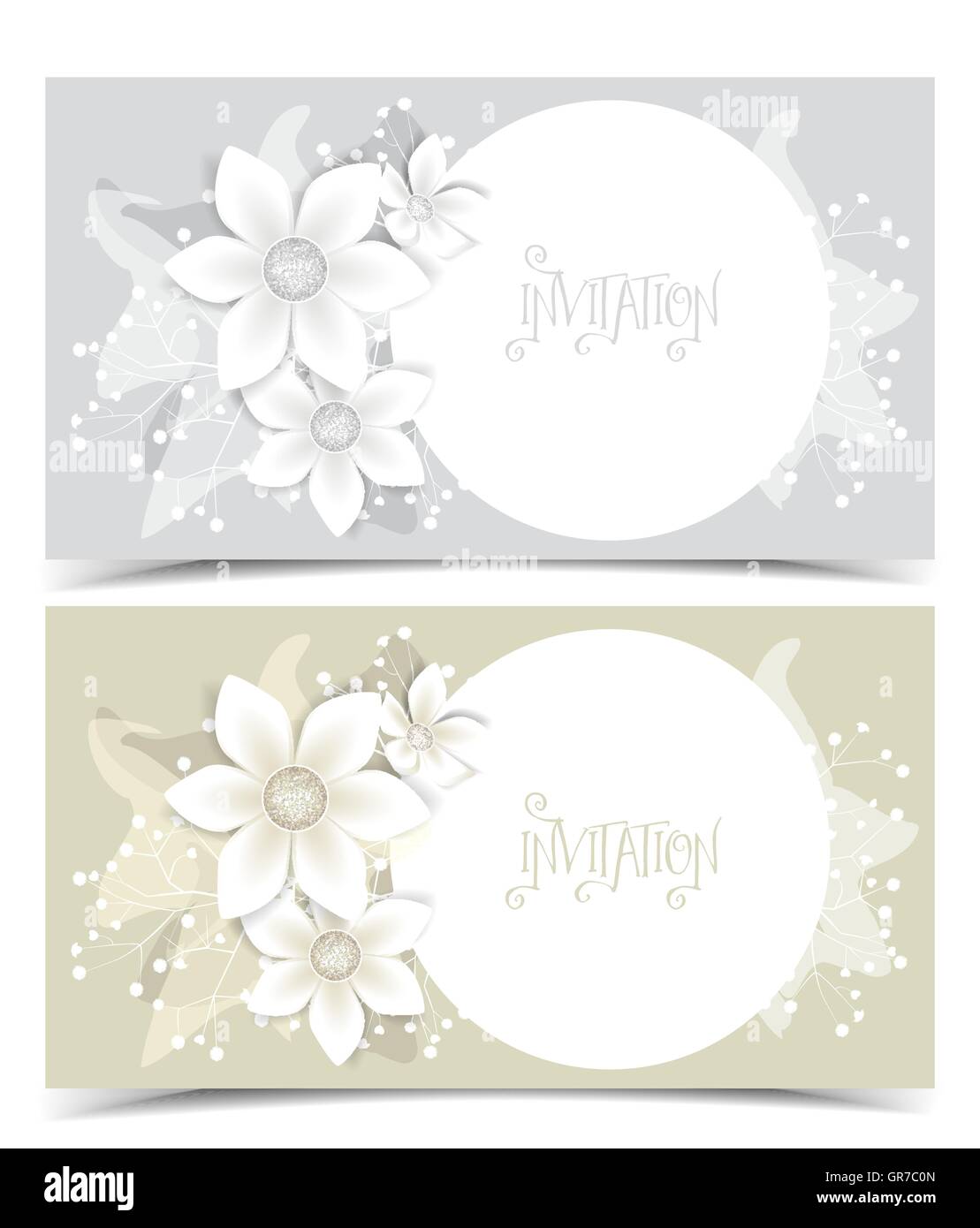 Floral poster design Cut Out Stock Images & Pictures - Alamy