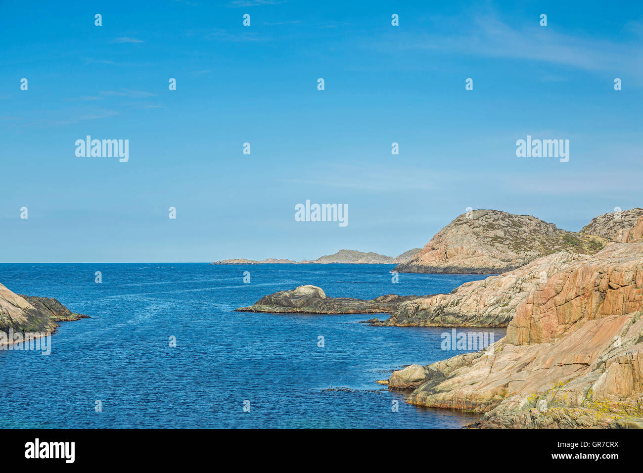 The Rocky Coast Near The Cape Lindesnes At The Southern Tip Of Norway ...