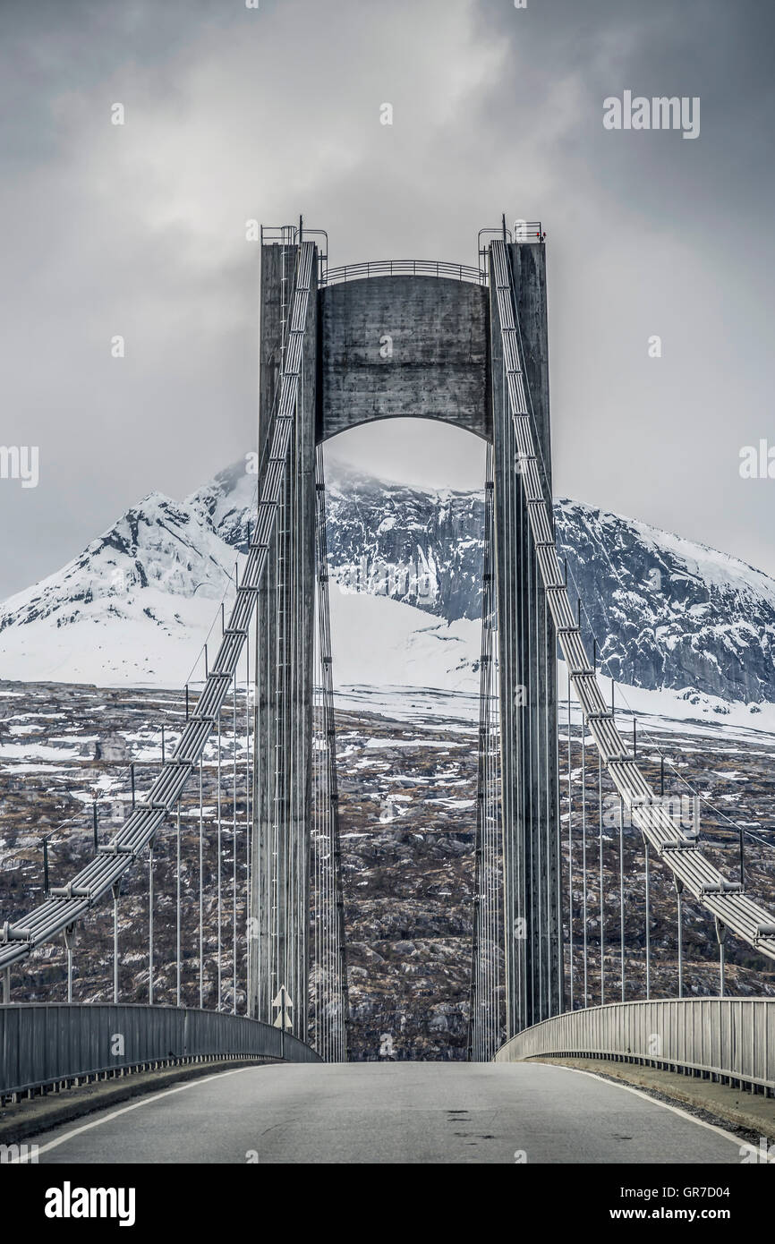 Bridge Over The Efjorden South Of Narvik Stock Photo - Alamy