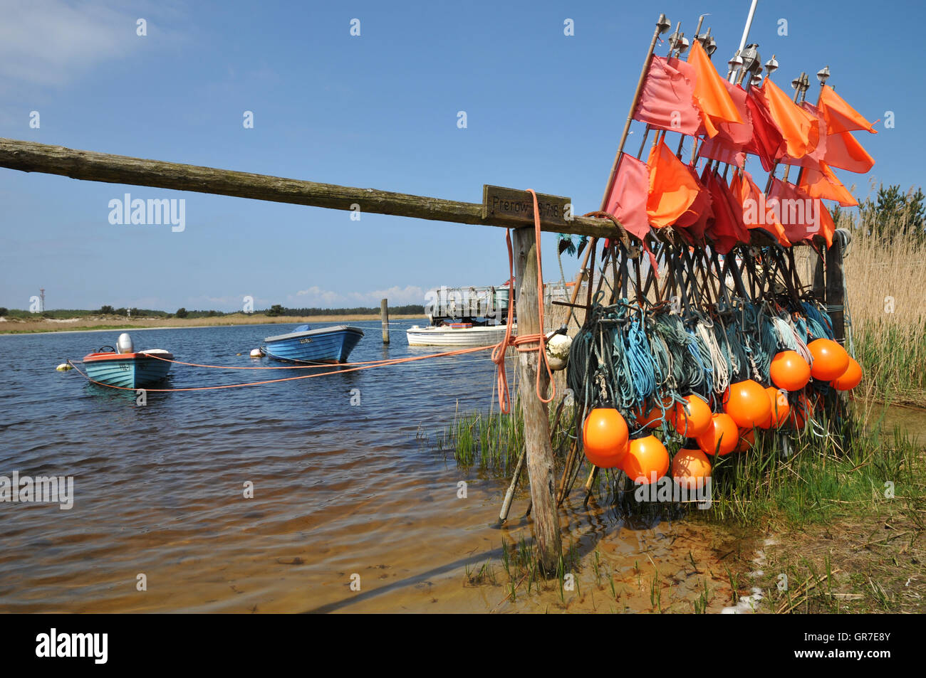Fishing boats with buoys hi-res stock photography and images - Alamy