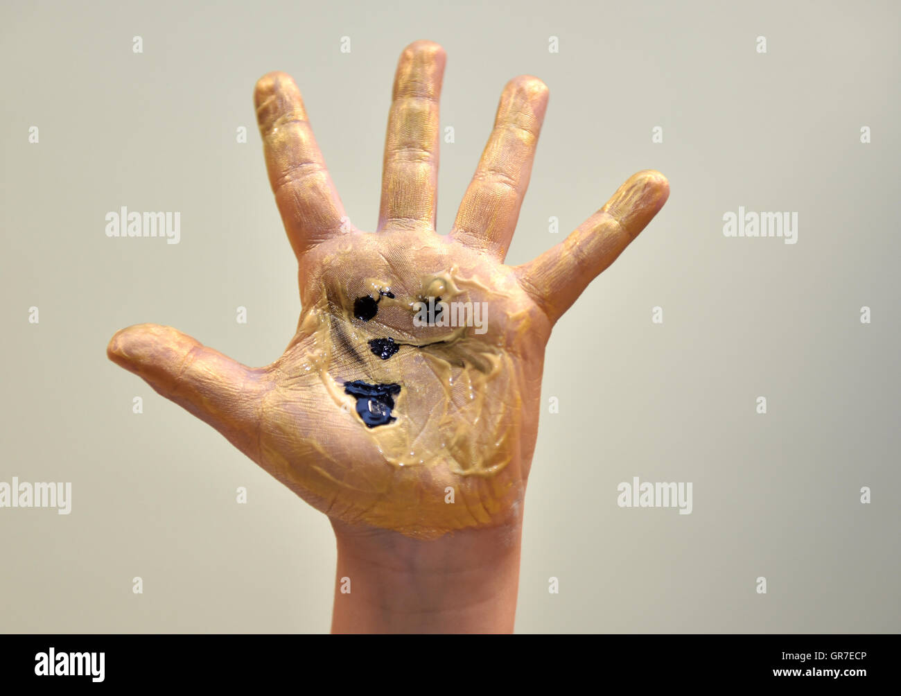 Children hands with brush hi-res stock photography and images - Alamy