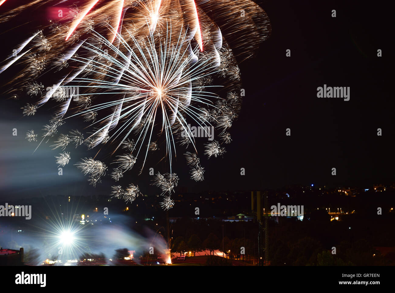 Warm fireworks hi-res stock photography and images - Alamy