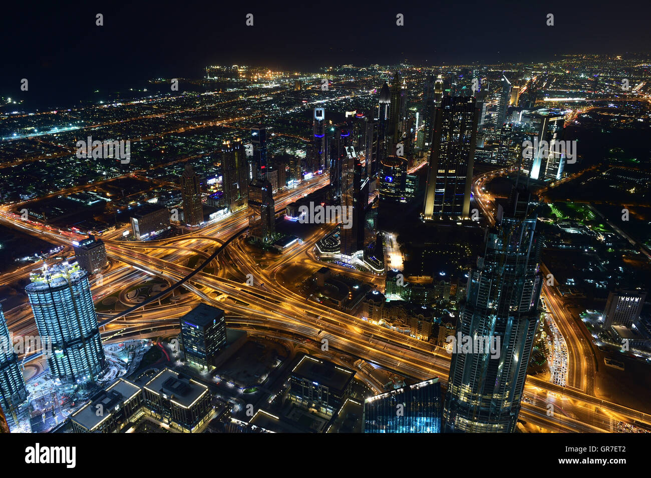 Dubai At Night Stock Photo - Alamy