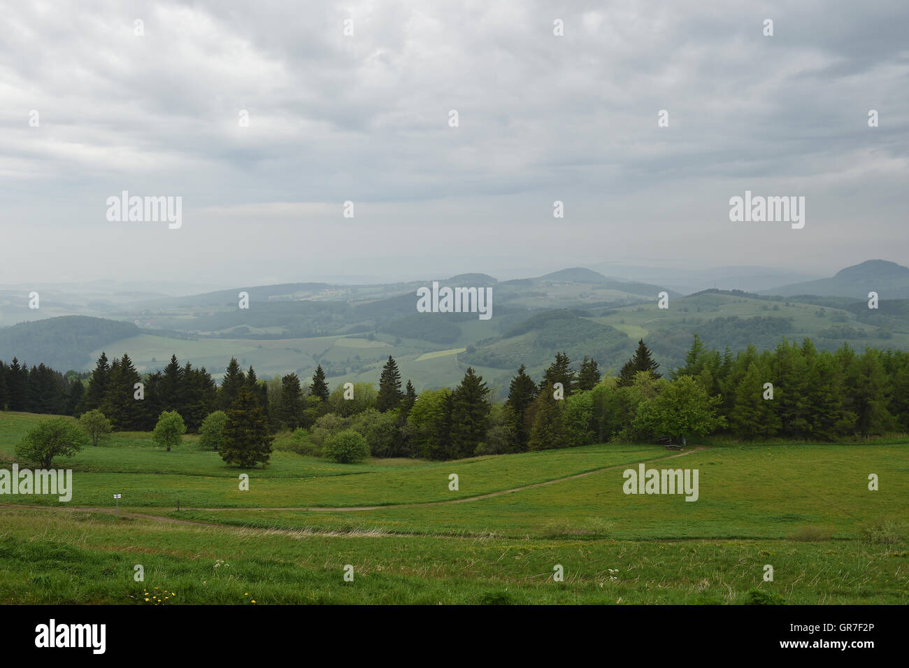 The Rhon In Fog Stock Photo - Alamy