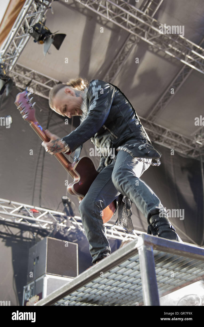 The Backyard Babies At Ruisrock 2015 Stock Photo - Alamy