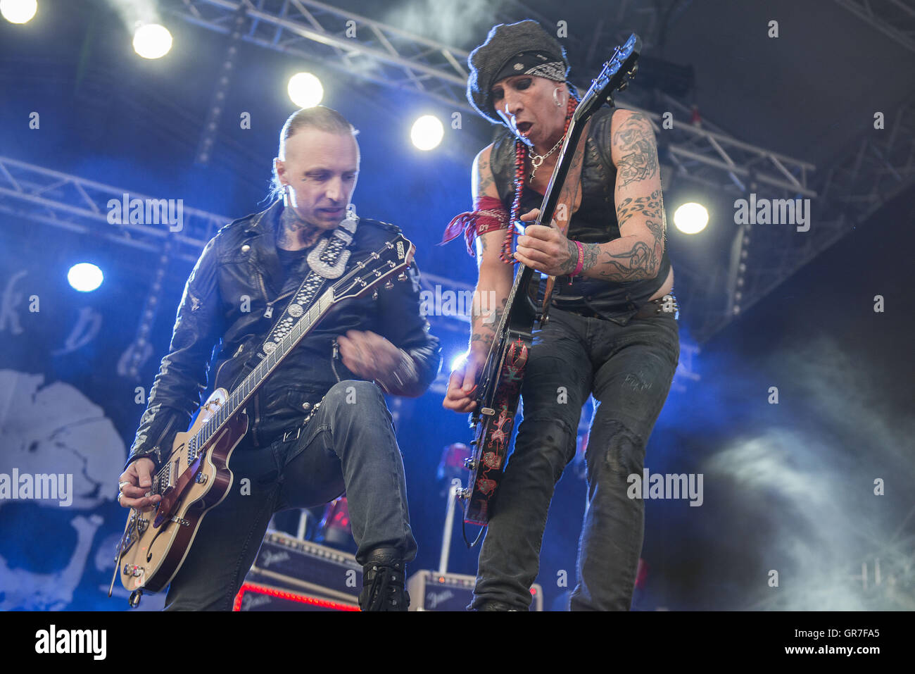 The Backyard Babies At Ruisrock 2015 Stock Photo - Alamy