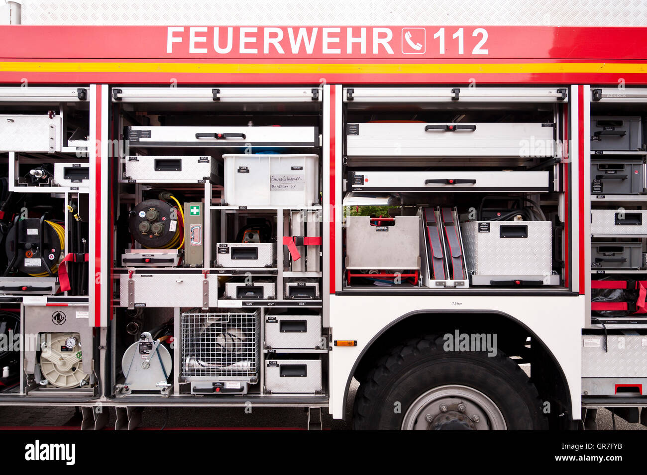 German Fire Truck Stock Photo - Alamy