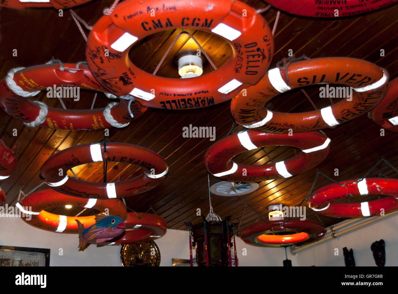 Seamen S Club Duckdalben In The Port Of Hamburg, Germany Stock Photo ...