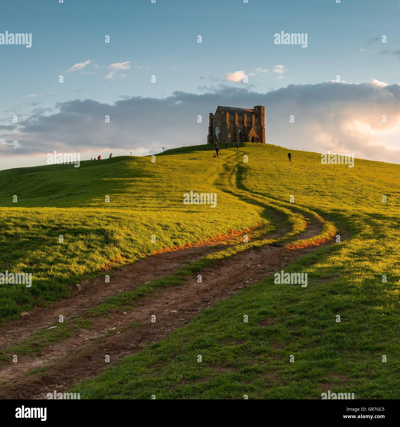 Sunshine at St Catherines Chapel Stock Photo - Alamy