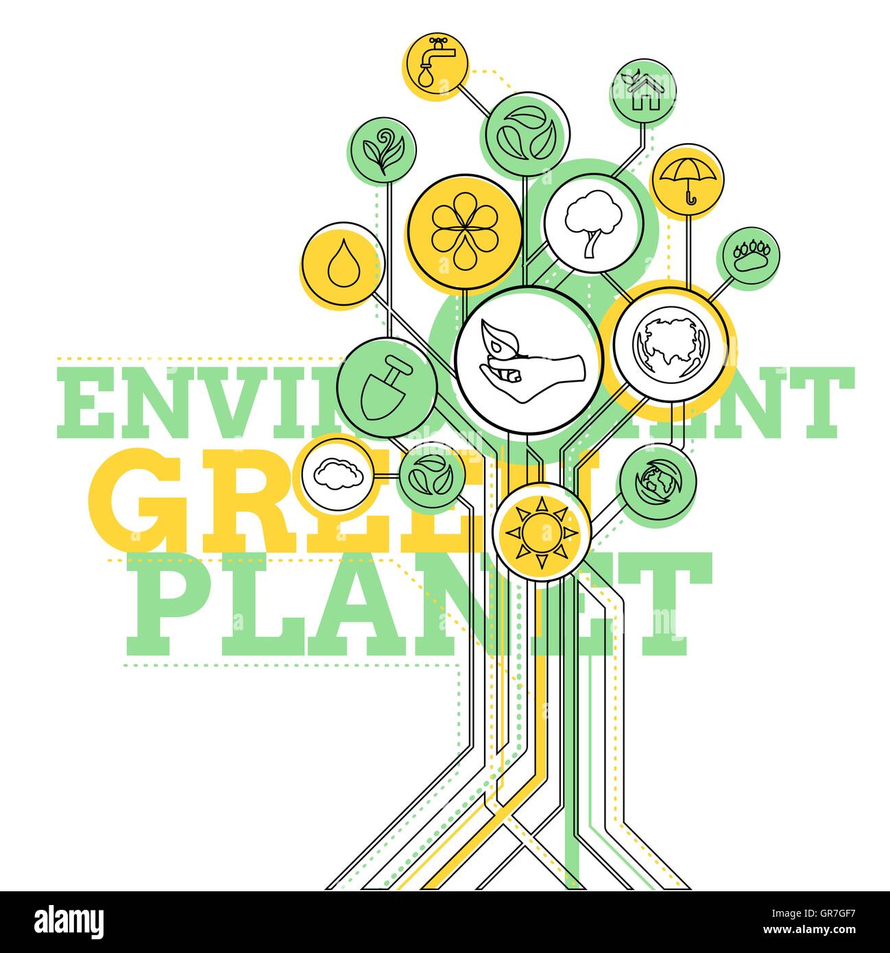 Battery recycling environmental protection Stock Vector Images - Alamy