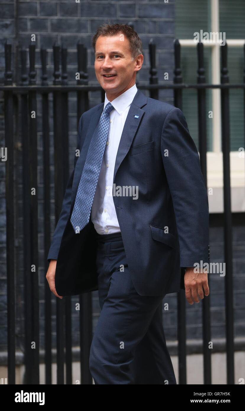 Health Secretary Jerermy Hunt arriving in Downing Street, London, for a ...