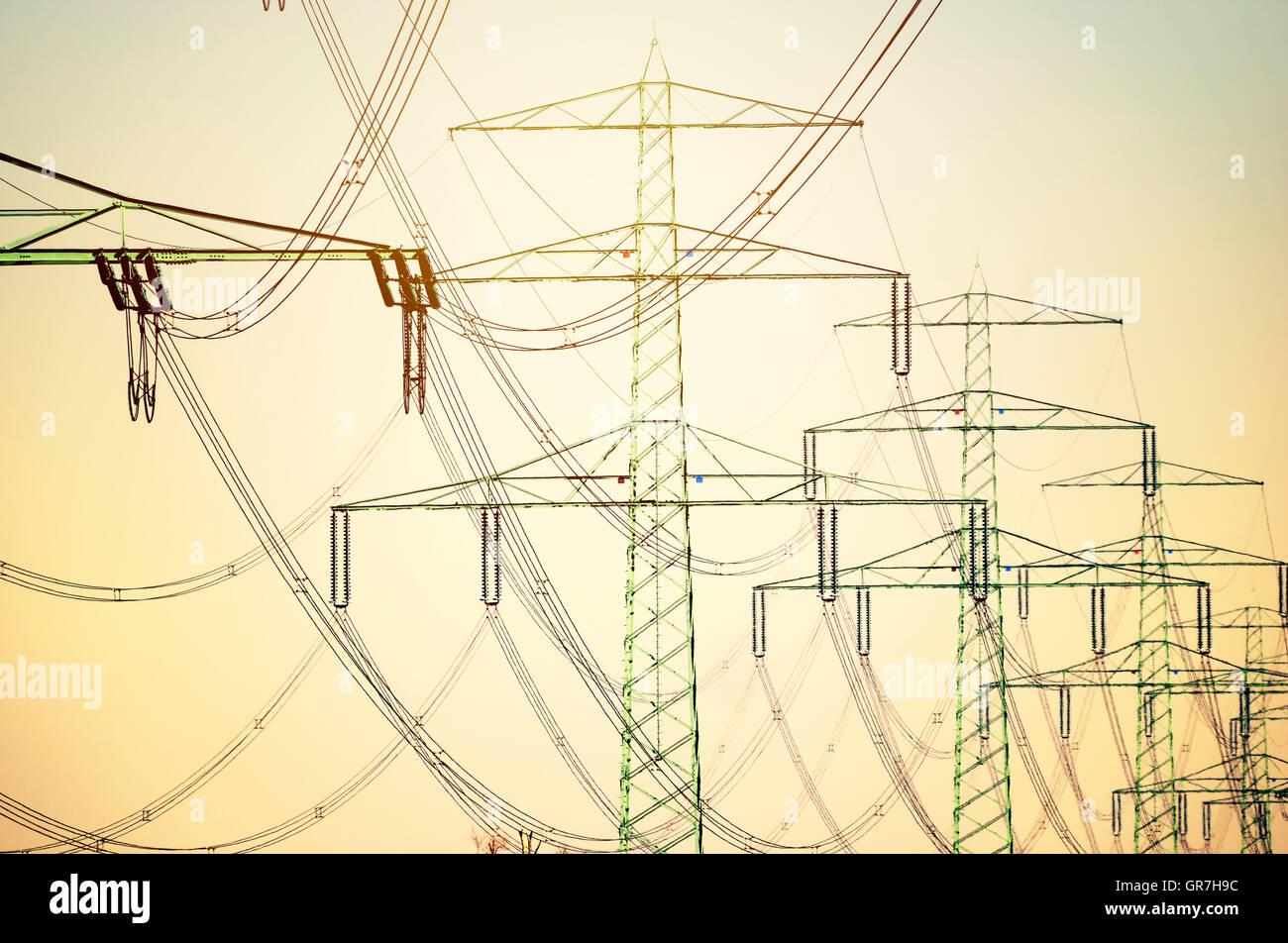 Sustainable energy and pylons hi-res stock photography and images - Alamy