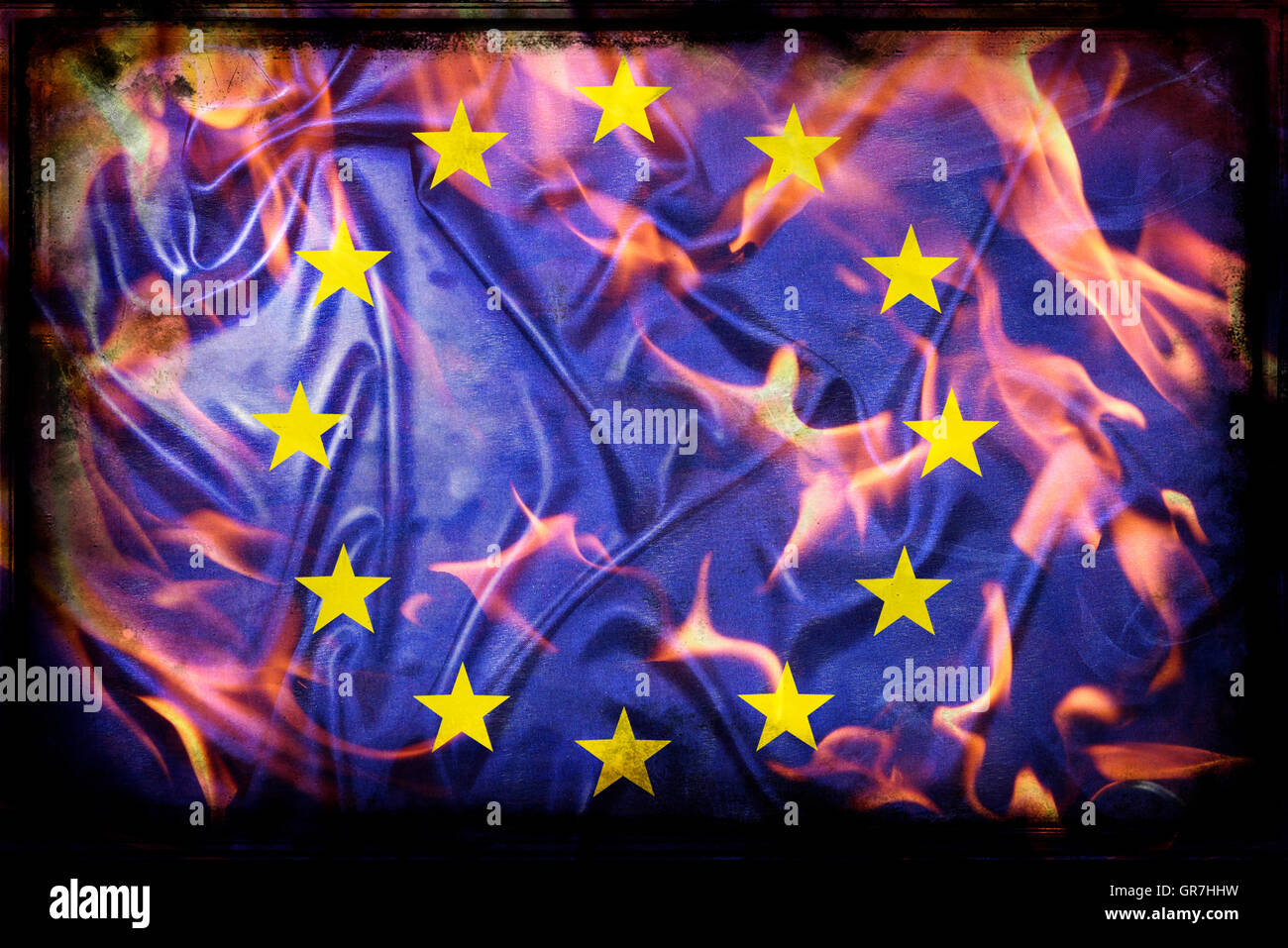 European Flag Burning High Resolution Stock Photography and Images - Alamy