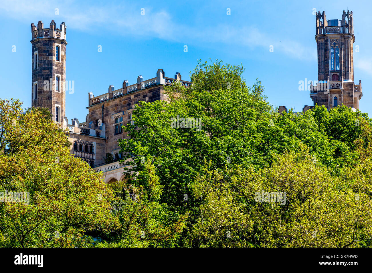 Towers Of The Castle Eckberg In Dresden Stock Photo - Alamy