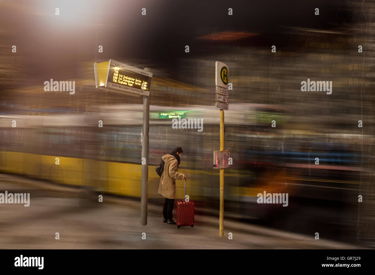 Bus timetable display bus stop hi-res stock photography and images - Alamy