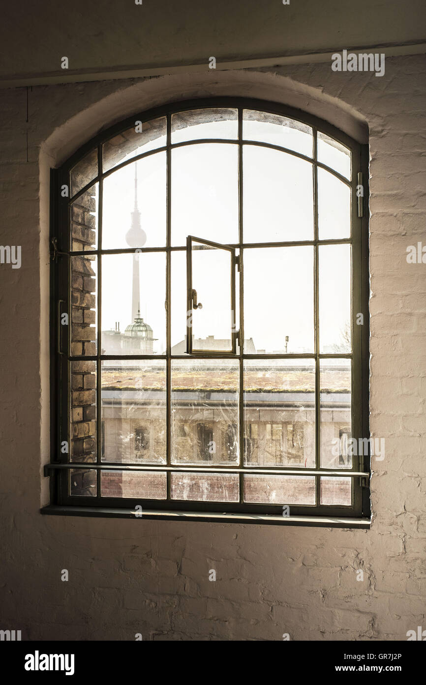 Window In A Factory Stock Photo - Alamy