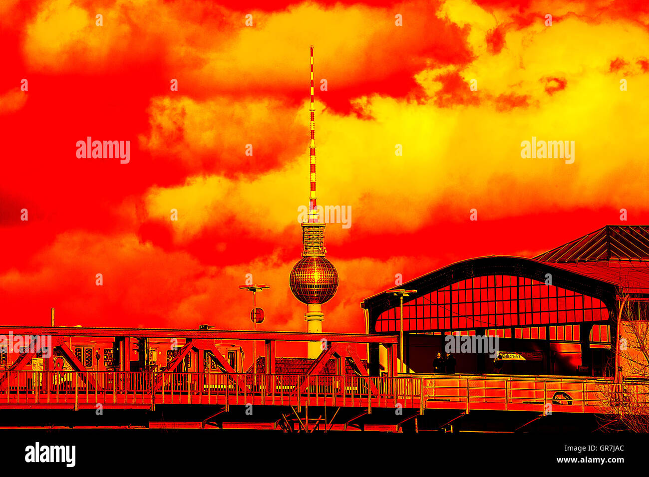 Berlin In Red Stock Photo - Alamy
