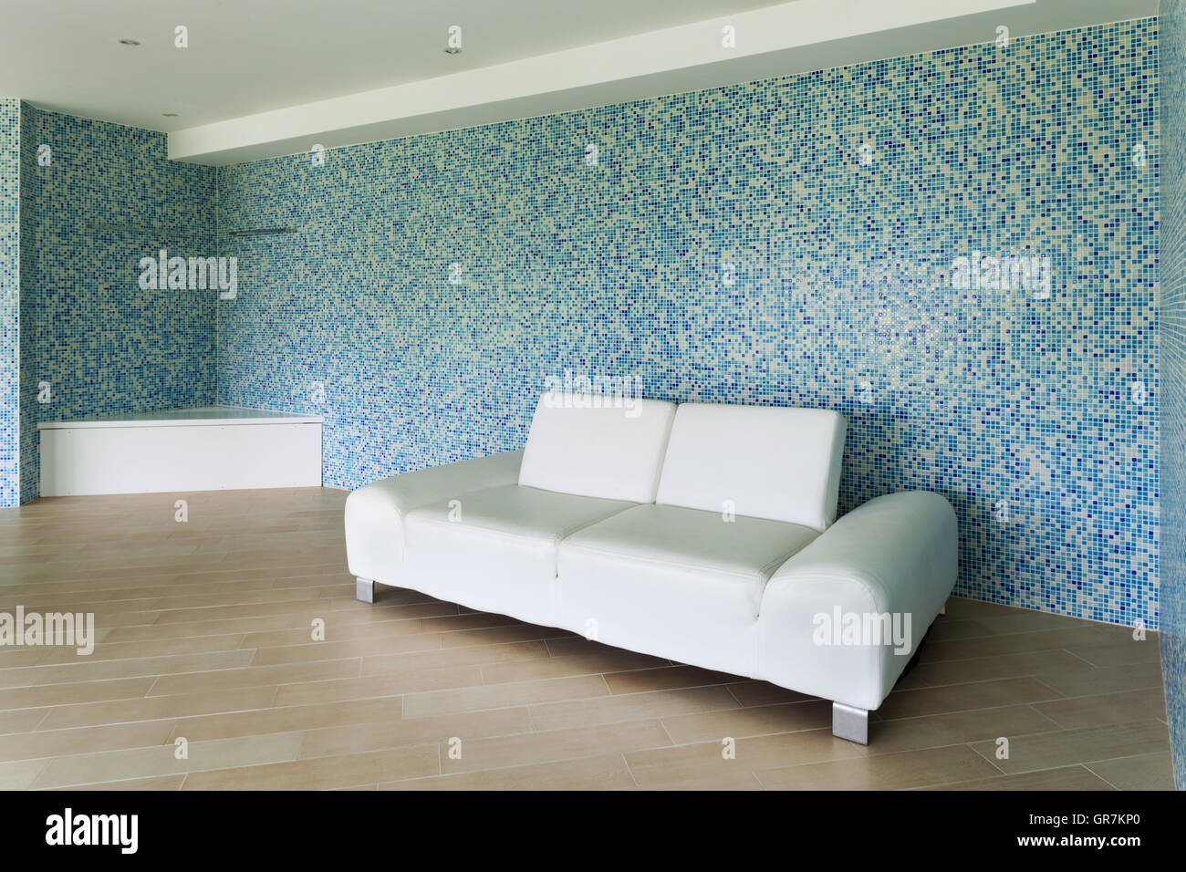 beautiful villa, indoor pool, sitting area Stock Photo - Alamy