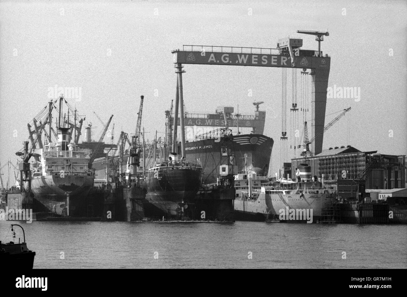 Shipyard Ag Weser Bremen Bw 1971 Stock Photo - Alamy