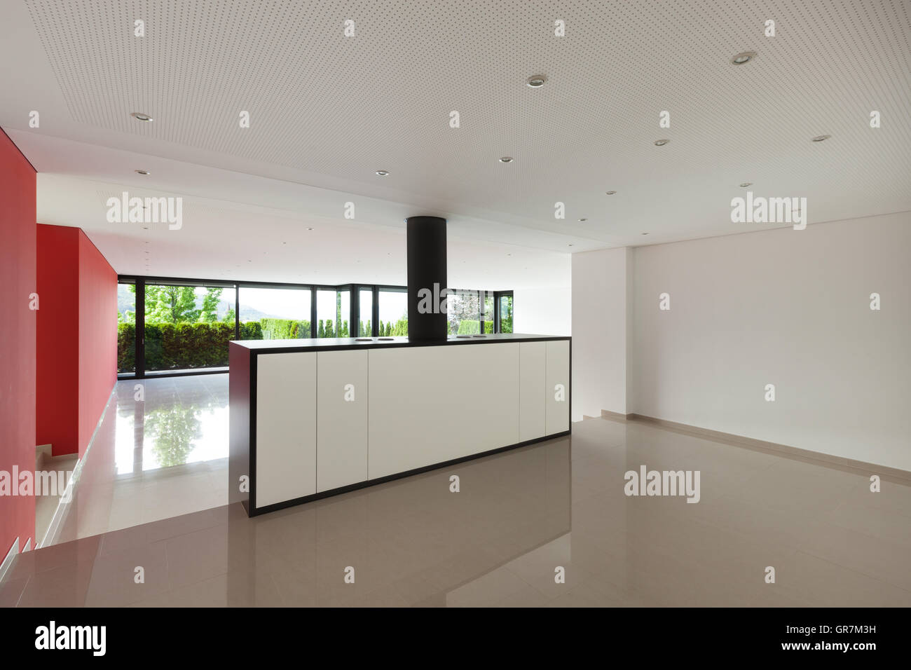 Interior modern house, wide living room Stock Photo - Alamy