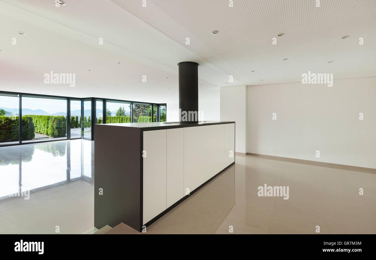 Interior modern house, wide living room Stock Photo - Alamy