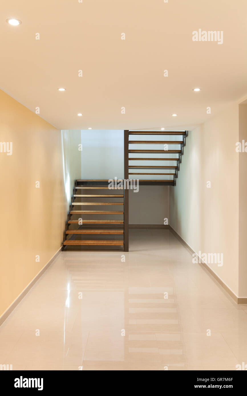 Interior modern villa, large corridor Stock Photo - Alamy
