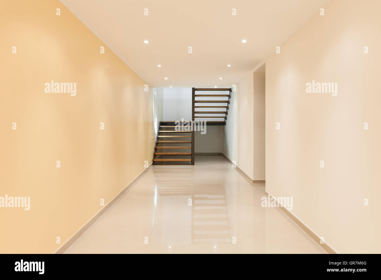 Interior modern villa, large corridor Stock Photo - Alamy