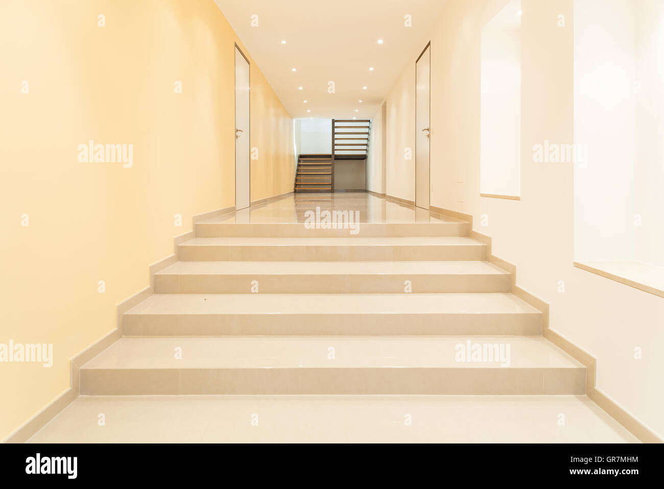 Interior modern building, large corridor Stock Photo - Alamy