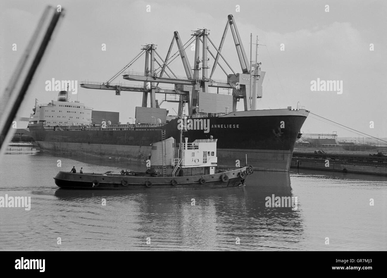 Freighter 1965 Bremerhaven Stock Photo - Alamy