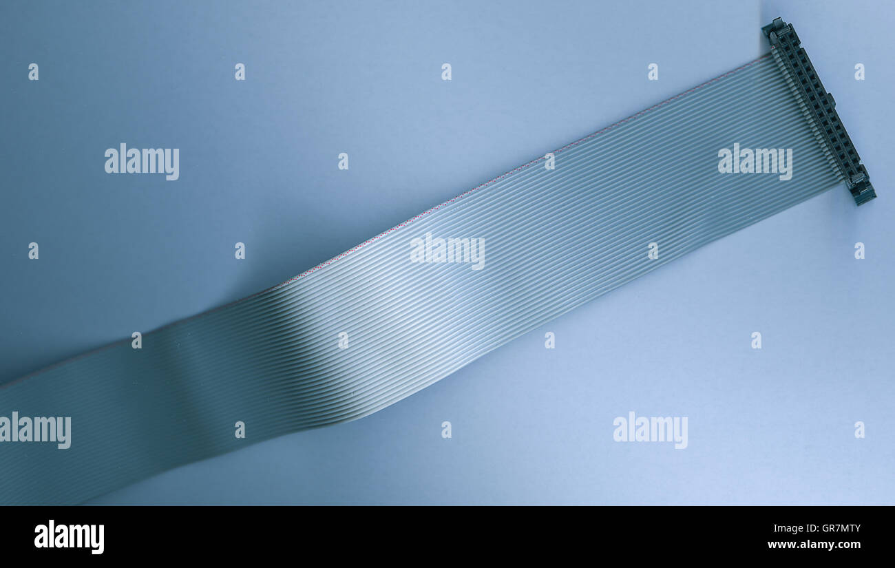 Computer Cable Wide Gray Stock Photo - Alamy