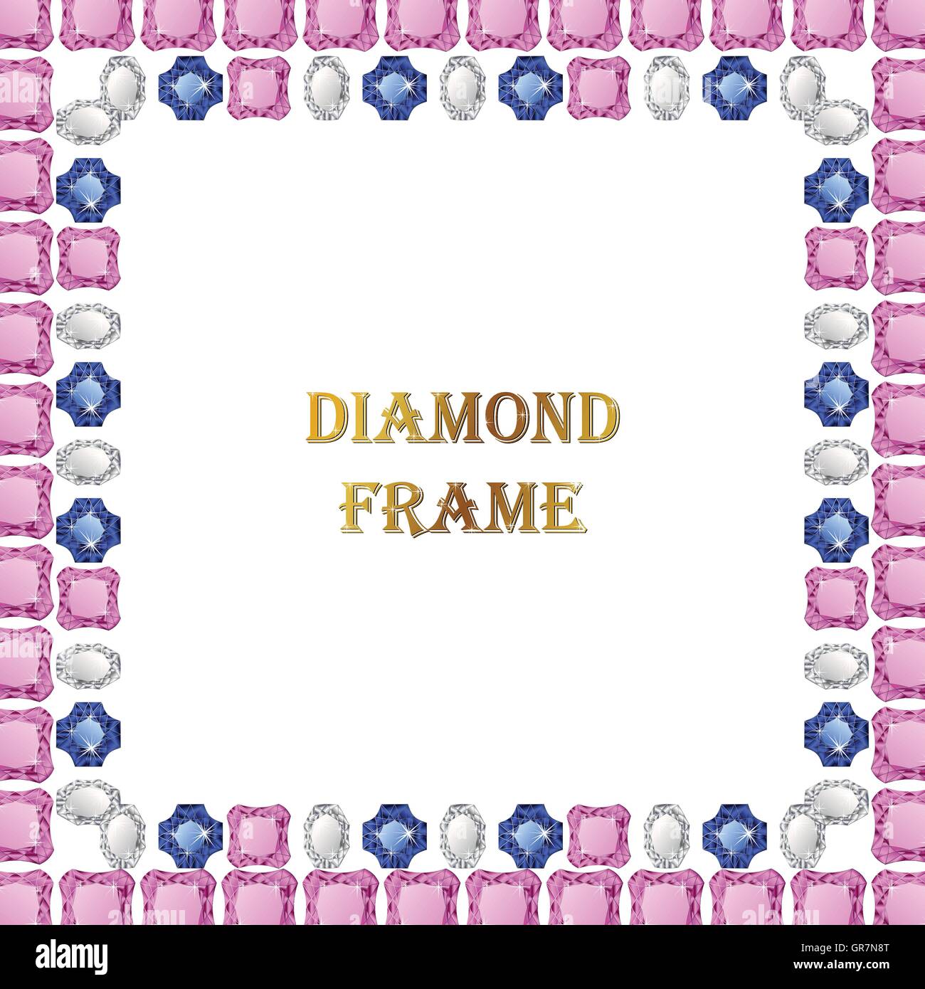 Diamonds square frame Stock Vector Image & Art - Alamy