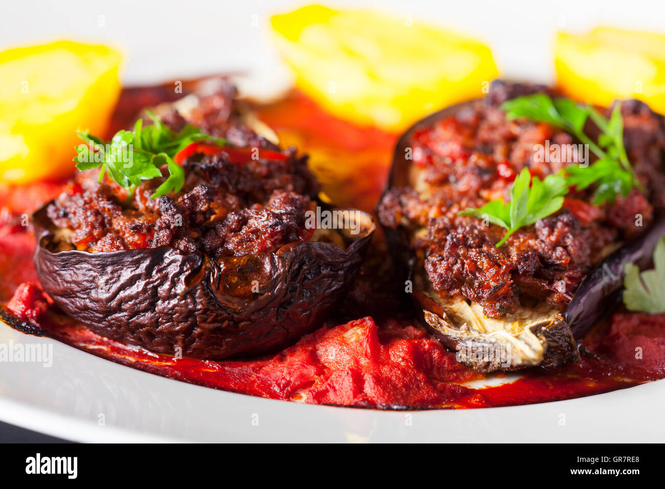 Karniyarik Turkish Dish Stock Photo - Alamy