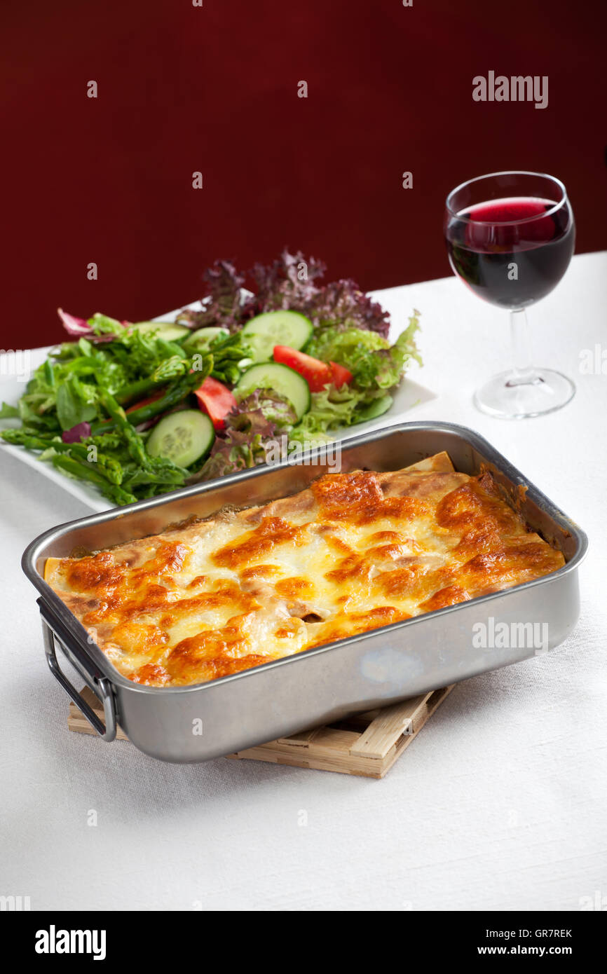 Traditional lasagna glass red hi-res stock photography and images - Alamy