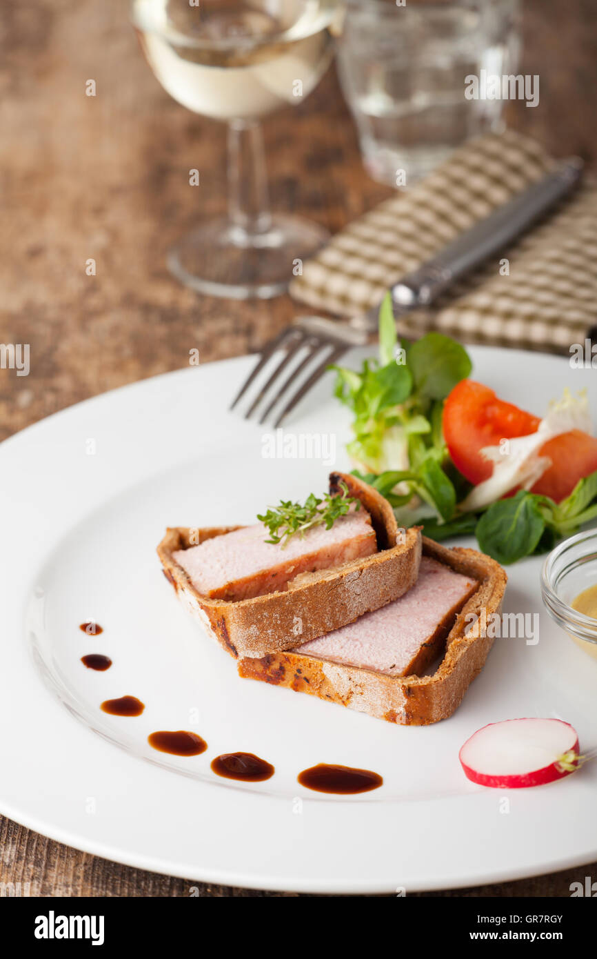 Ham In Bread Stock Photo - Alamy