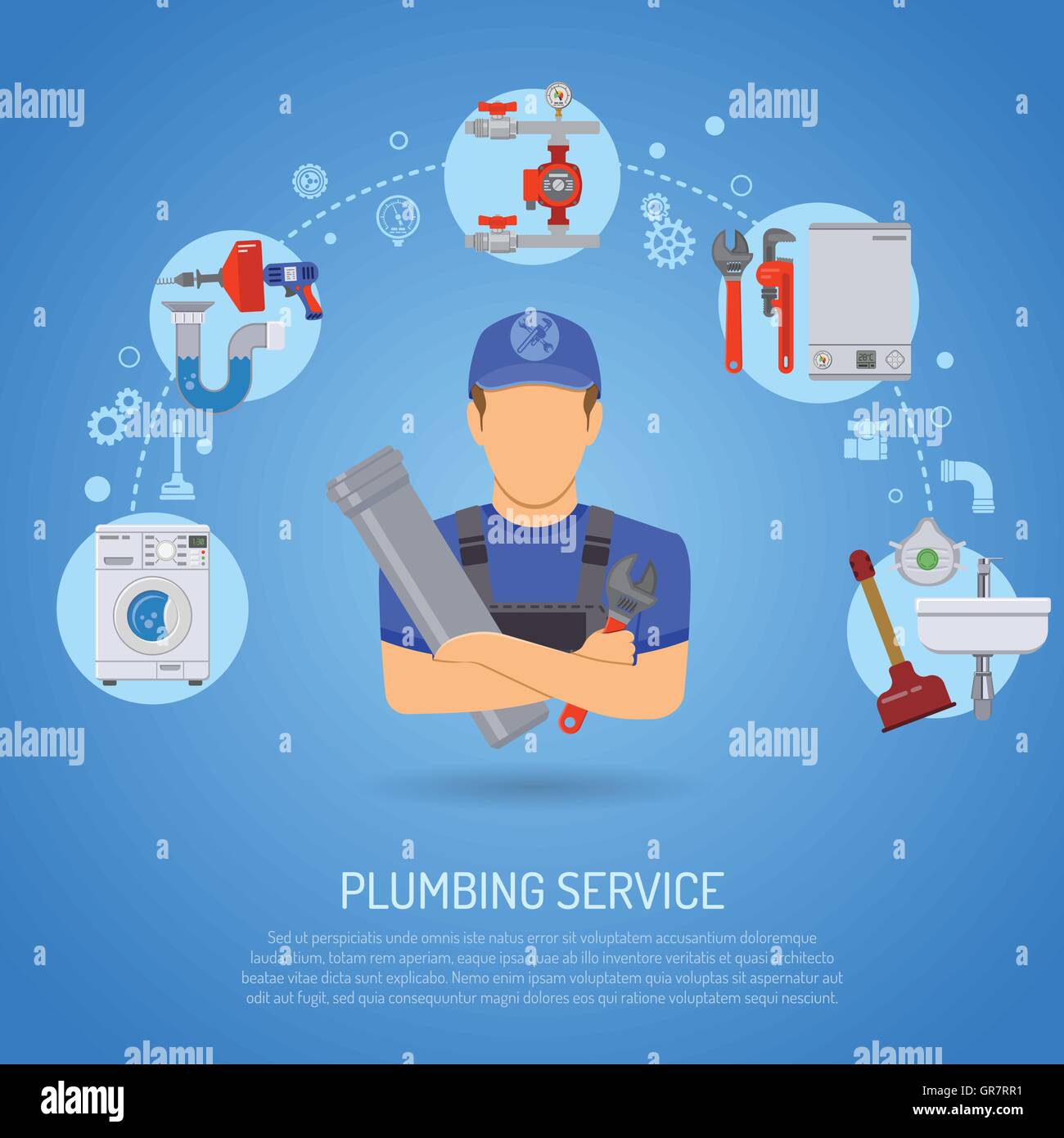 Plumbing Service Concept Stock Vector Image & Art - Alamy